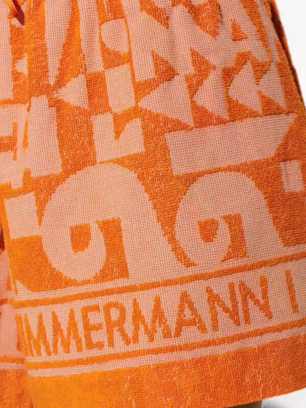 Zimmermann Solstice Logo-jacquard Shorts - Orange