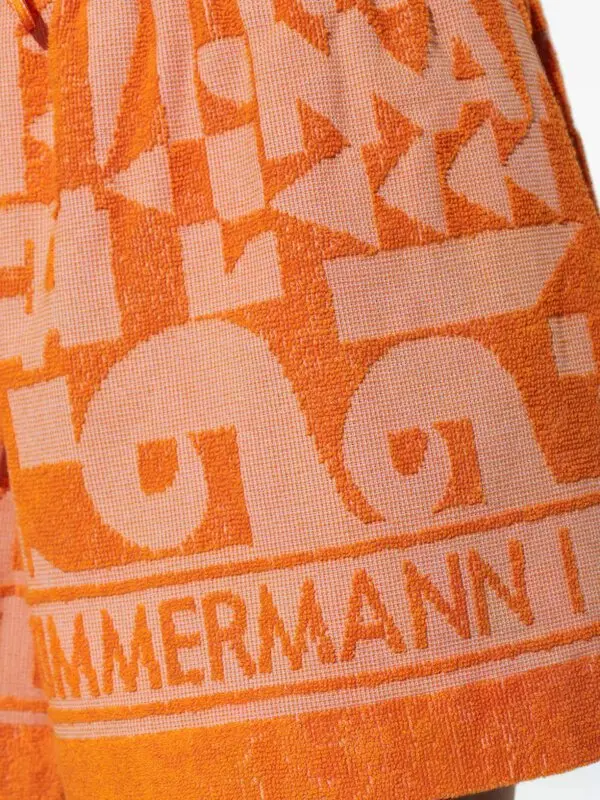 Zimmermann Logo-print Towelling Shorts - Orange
