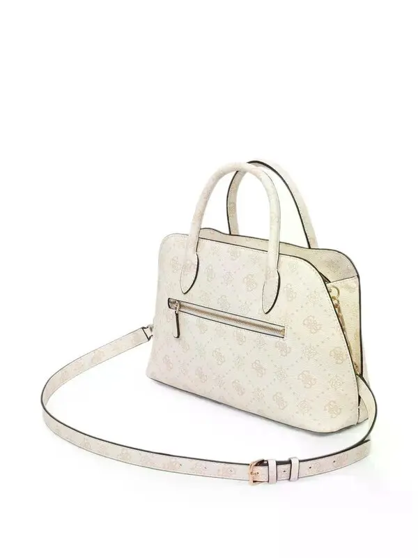 Guess Emelie Monogram Print Logo Plaque Tote Bag