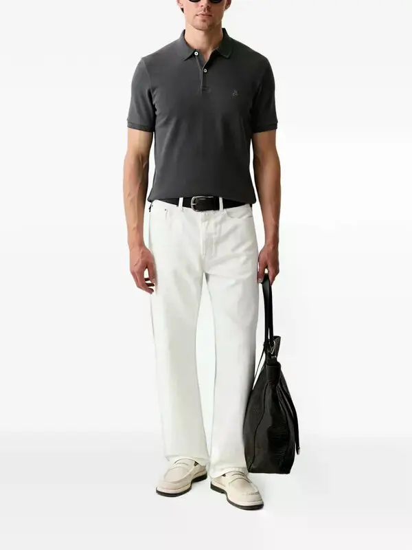 Marc O'polo Logo-embroidered Polo Shirt - Grey