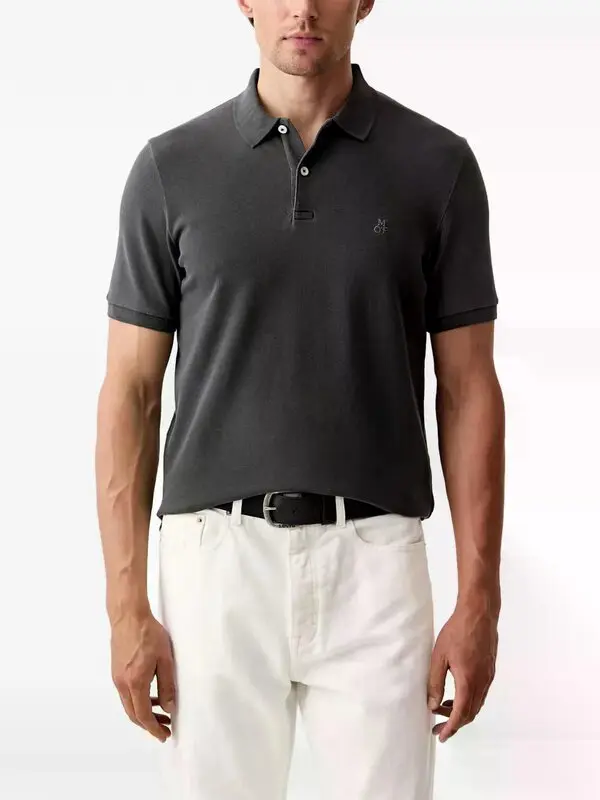 Marc O'polo Logo-embroidered Polo Shirt - Grey
