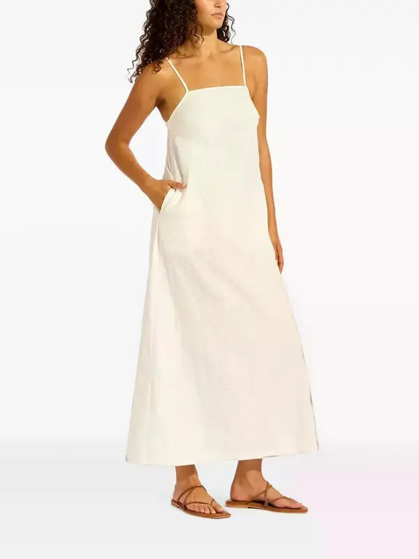 Seafolly Embroidered Spaghetti-strap Maxi Dress - White
