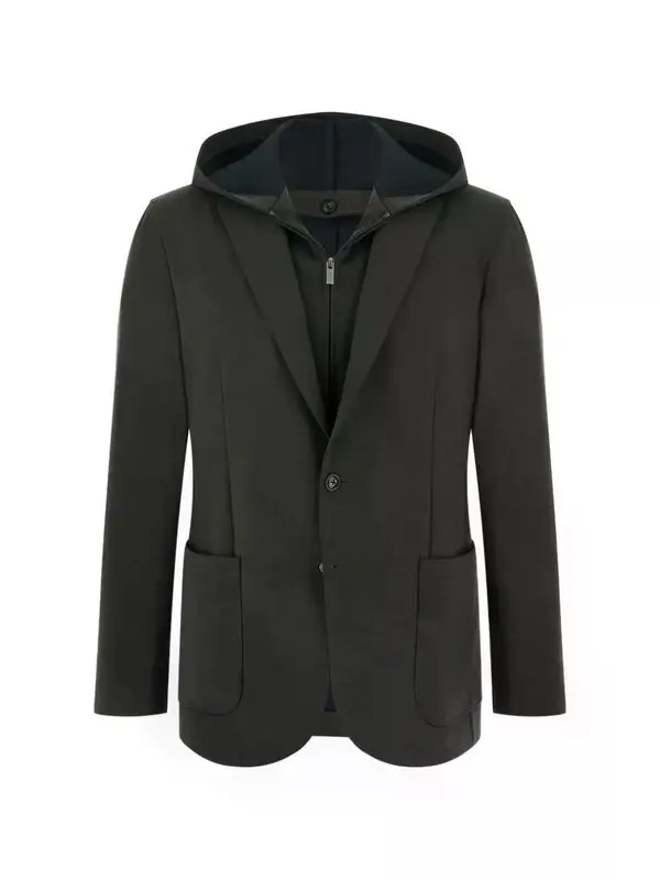 Boggi Milano Sweatshirt Blazer Madison In Wooltech - Green