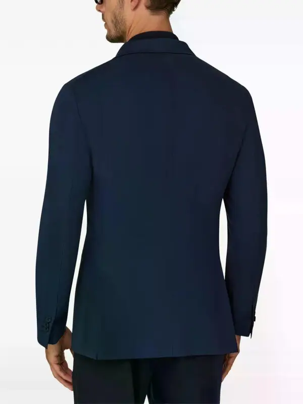 Boggi Milano Blazer Double-breasted Structured Stretch-nylon B Tech