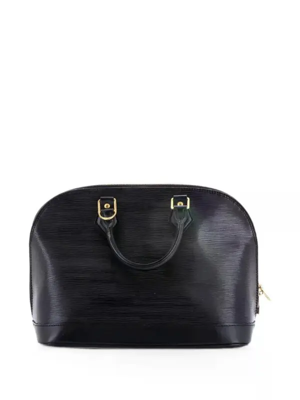 LOUIS VUITTON Vintage Alma Handbag Epi Leather Pm Satchel - Black