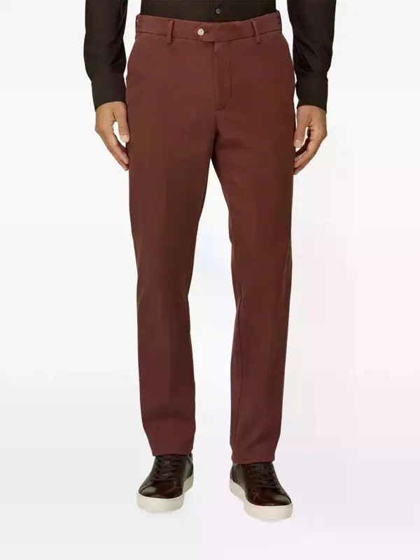 Boggi Milano Trousers In Stretch Cotton Tencel