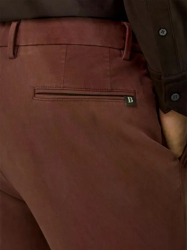 Boggi Milano Trousers In Stretch Cotton Tencel