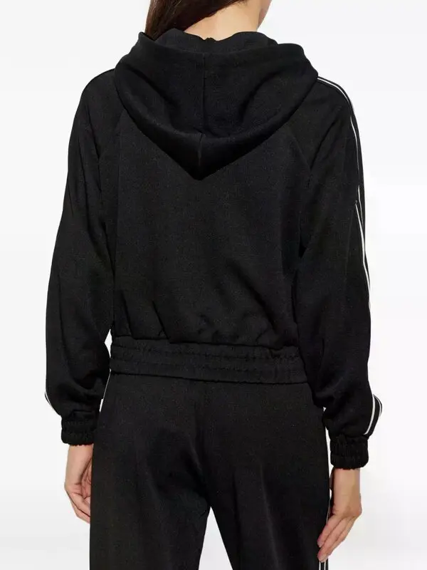 Michael Kors Logo Embroidered Zip-up Hoodie