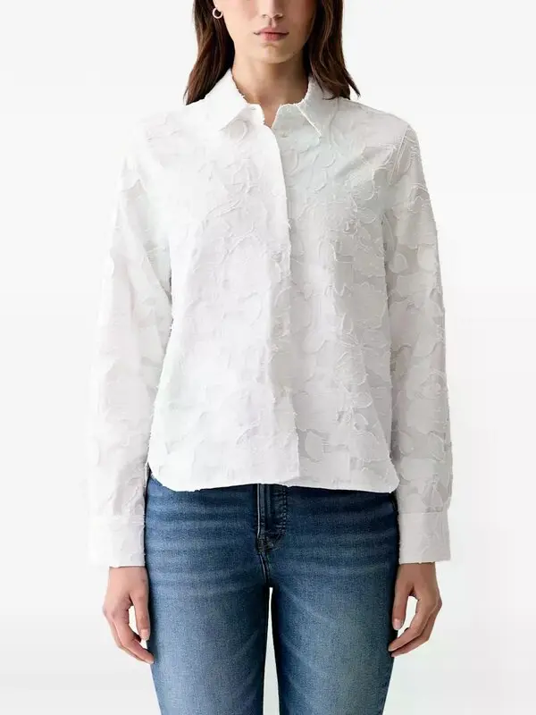 JOOP! Floral-jacquard Shirt - White