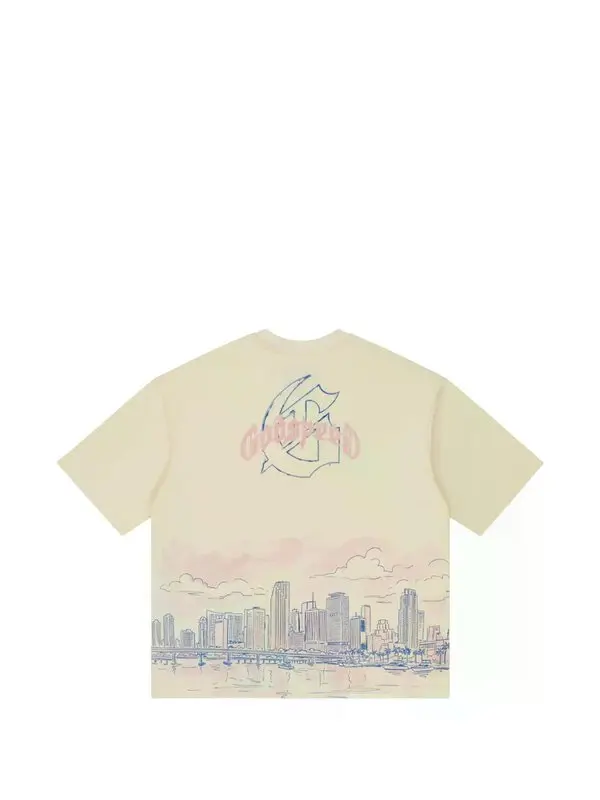 GODSPEED Miami Skyline Graphic-print T-shirt - Neutrals