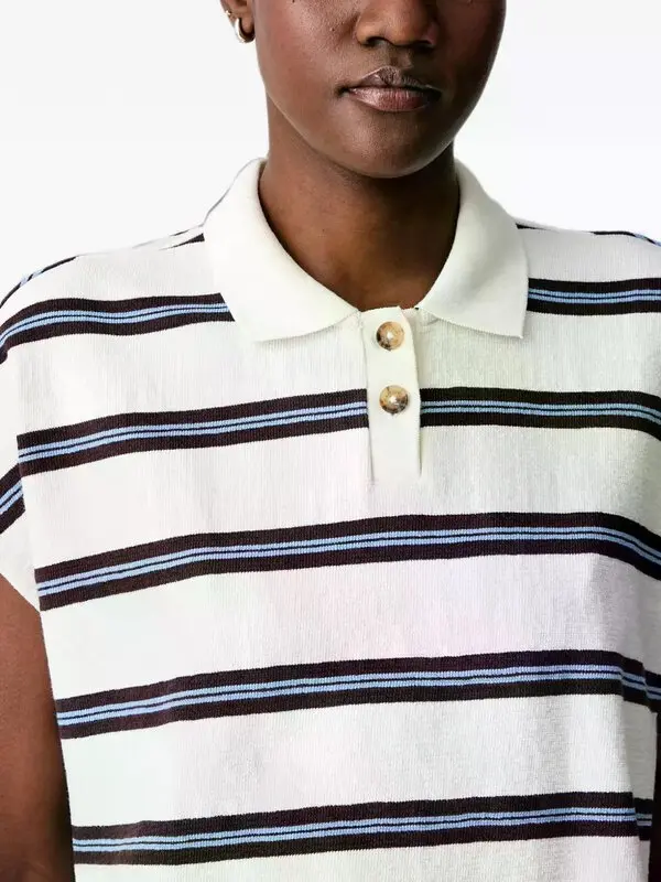 Marc O'polo Striped Short-sleeve Polo Shirt - Neutrals