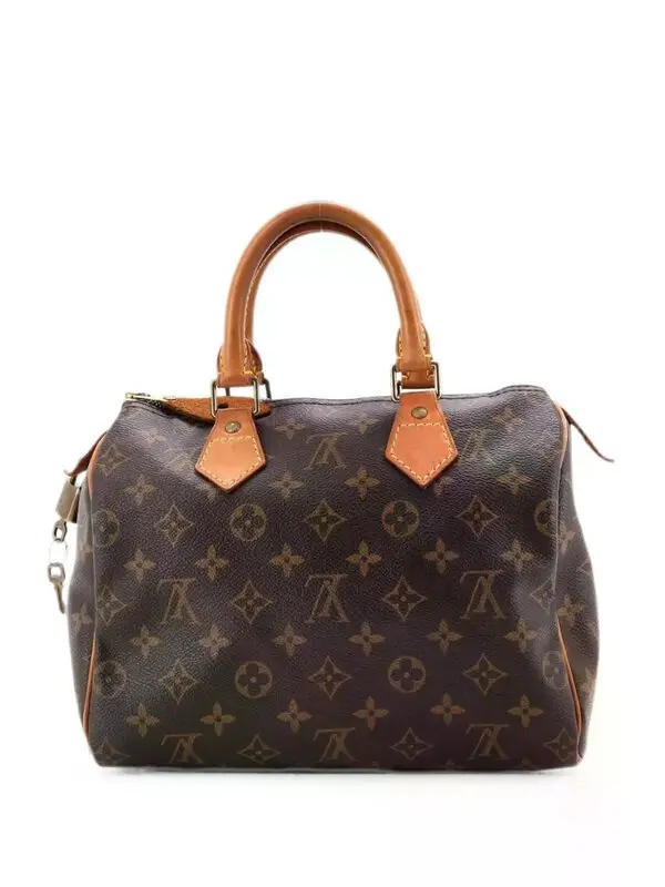 LOUIS VUITTON Speedy Handbag Monogram Canvas 25 Satchel - Brown