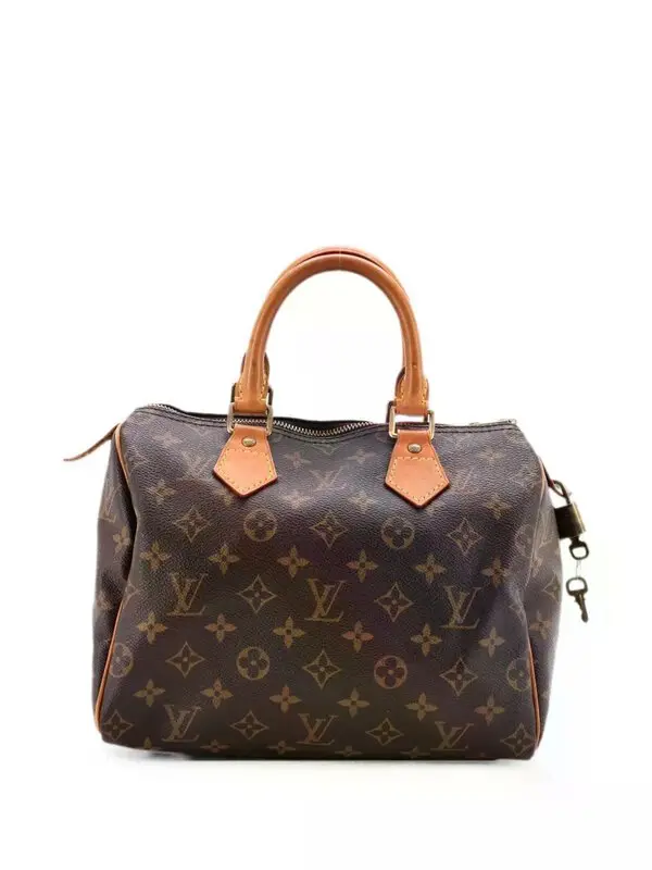 LOUIS VUITTON Speedy Handbag Monogram Canvas 25 Satchel - Brown