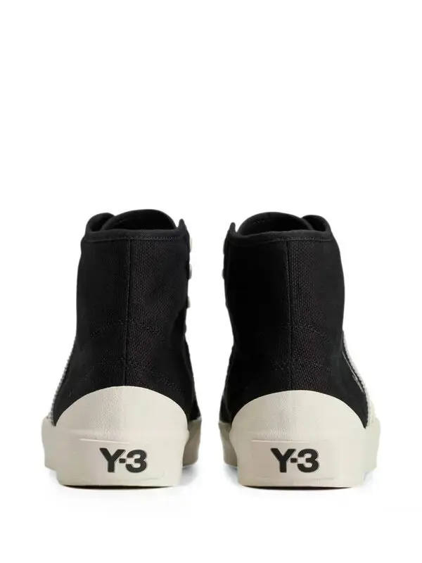 Y3 High-top Canvas Sneakers - Black