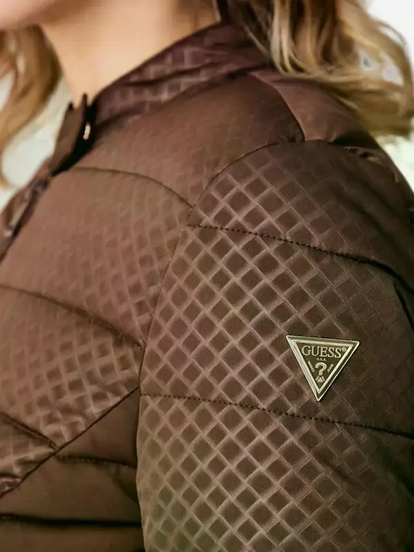 Guess Quilted Logo-patch Jacket