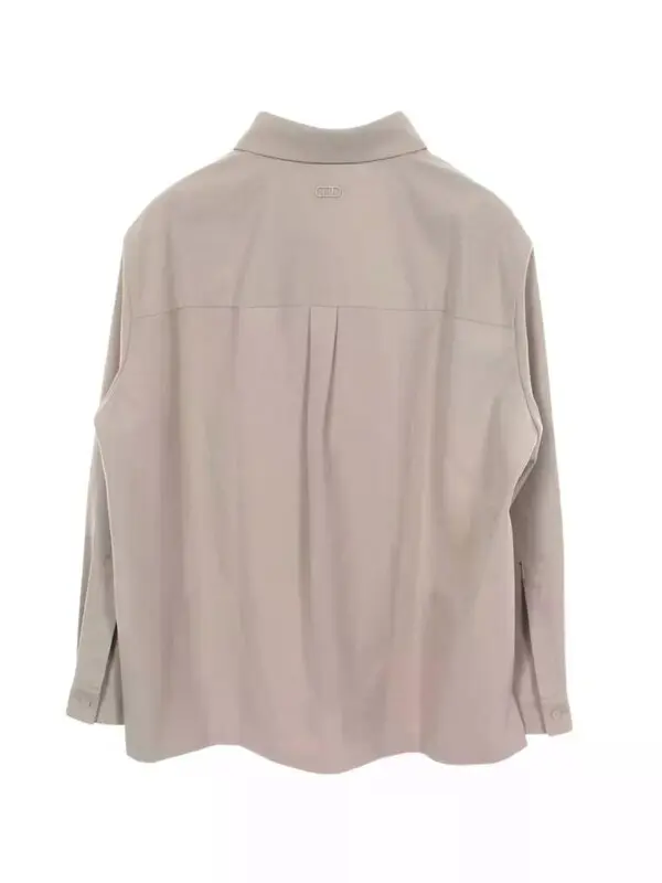 Fendi Ff Logo Embroidery Shirt - Neutrals