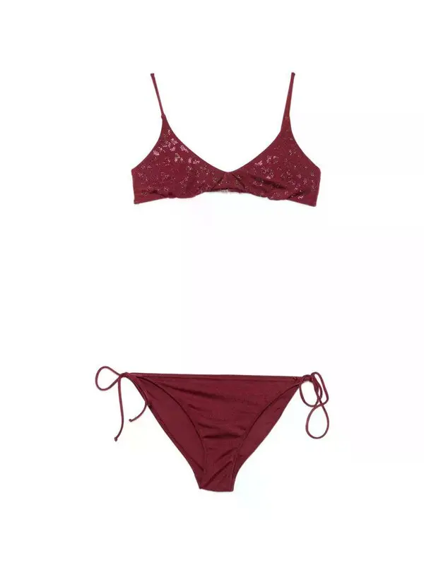 MC2 SAINT BARTH Sequined Bikini - Red