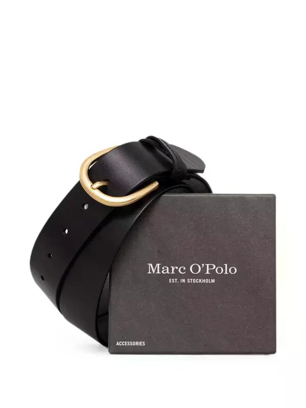 Marc O'polo Leather Belt With D-ring Buckle