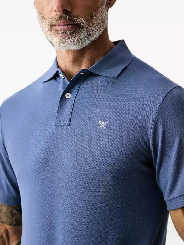 HACKETT LONDON Logo-embroidered Buttoned Polo Shirt