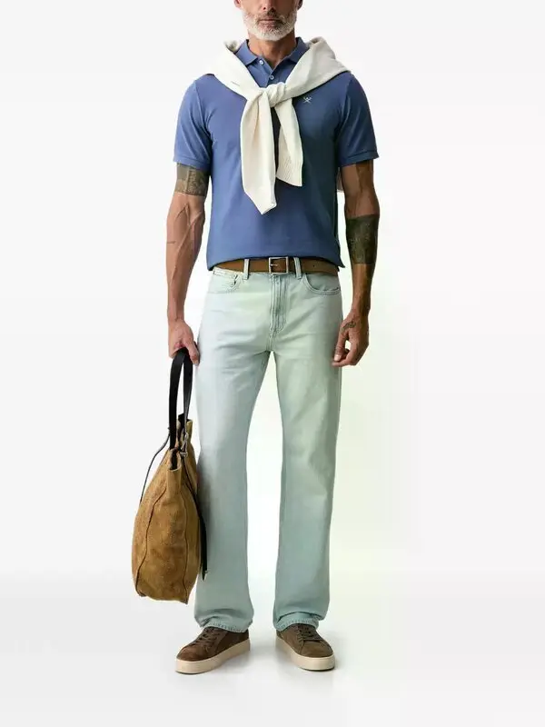 HACKETT  Logo-embroidered Buttoned Polo Shirt