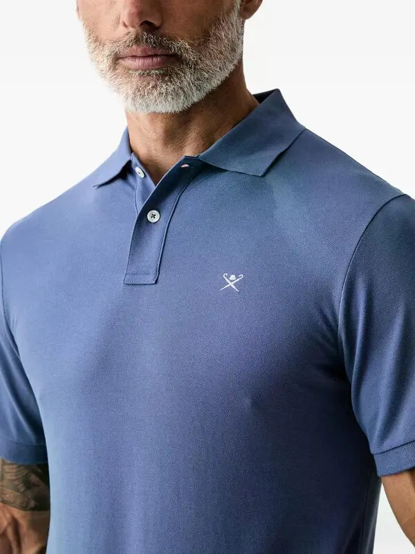 HACKETT  Logo-embroidered Buttoned Polo Shirt