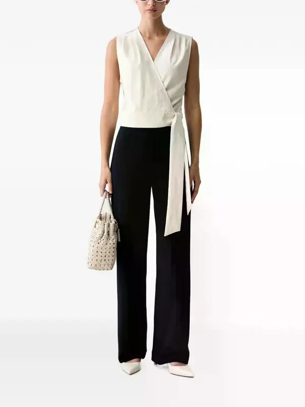 Sisley Wrap-design Sleeveless Top