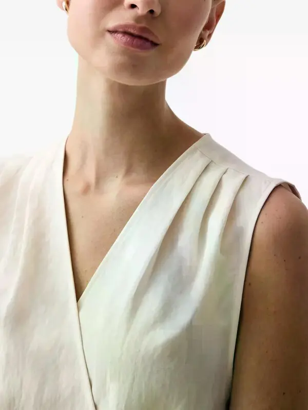 Sisley Wrap-design Sleeveless Top