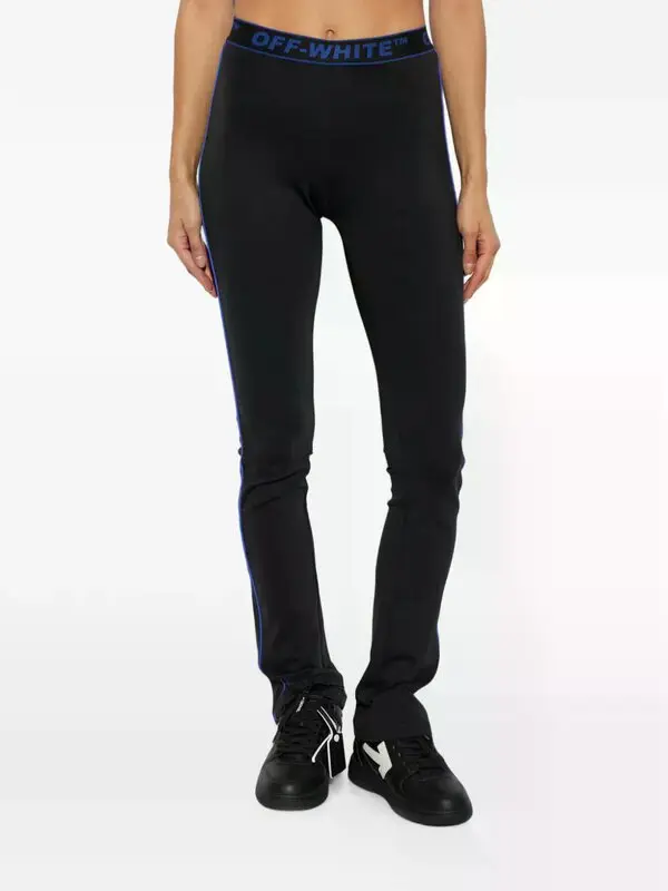 Off-White Logo Waistband Flared-leg Trousers