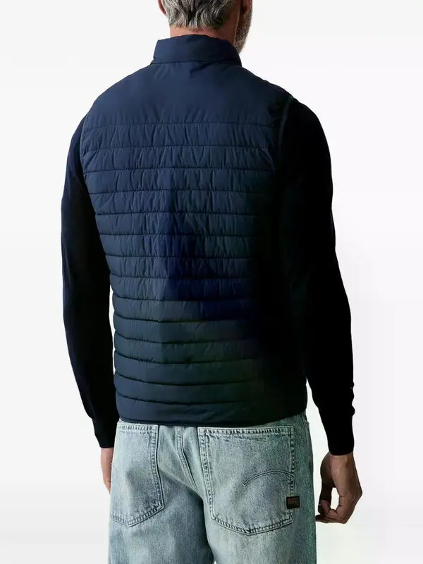 HACKETT LONDON Quilted Logo-embroidered Gilet - Blue