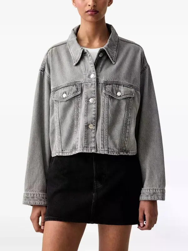 Marc O'polo Acid Wash Denim Jacket - Grey