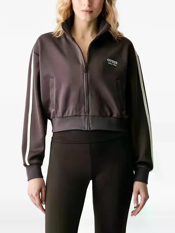 Guess Logo-embroidered Side-stripe Jacket