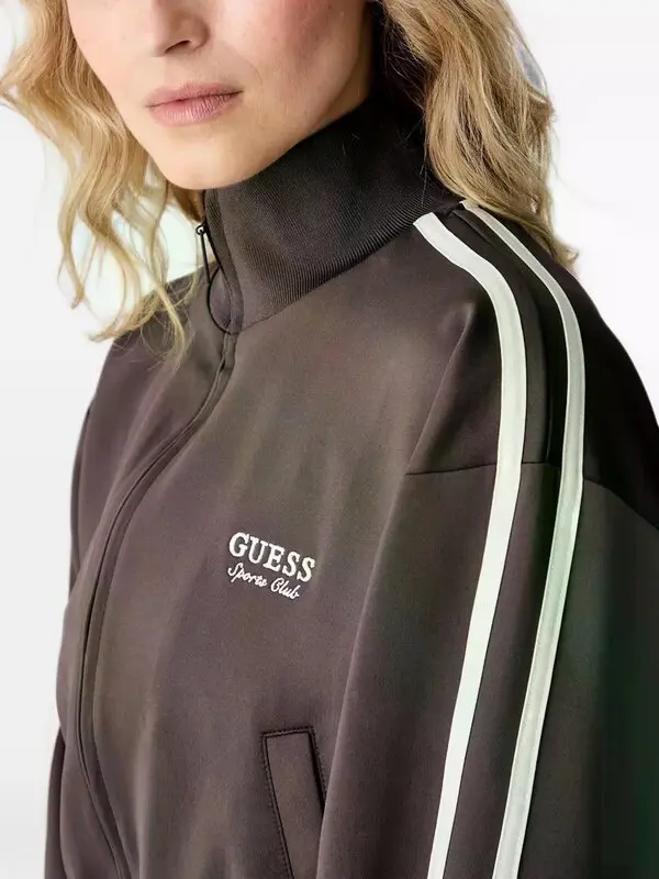 Guess Logo-embroidered Side-stripe Jacket