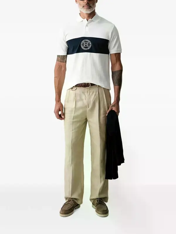 HACKETT LONDON Logo-embroidered Buttoned Polo Shirt