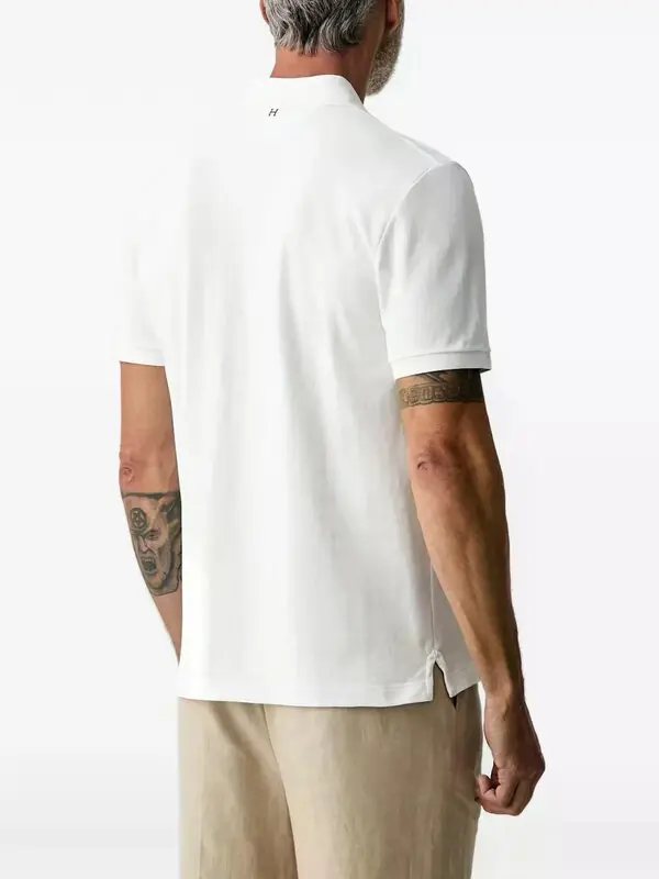 HACKETT LONDON Logo-embroidered Buttoned Polo Shirt