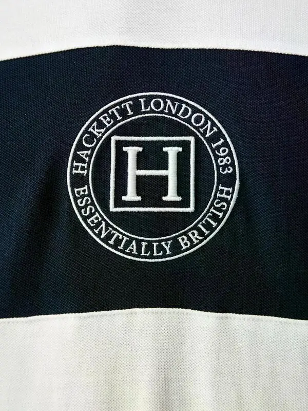 HACKETT LONDON Logo-embroidered Buttoned Polo Shirt