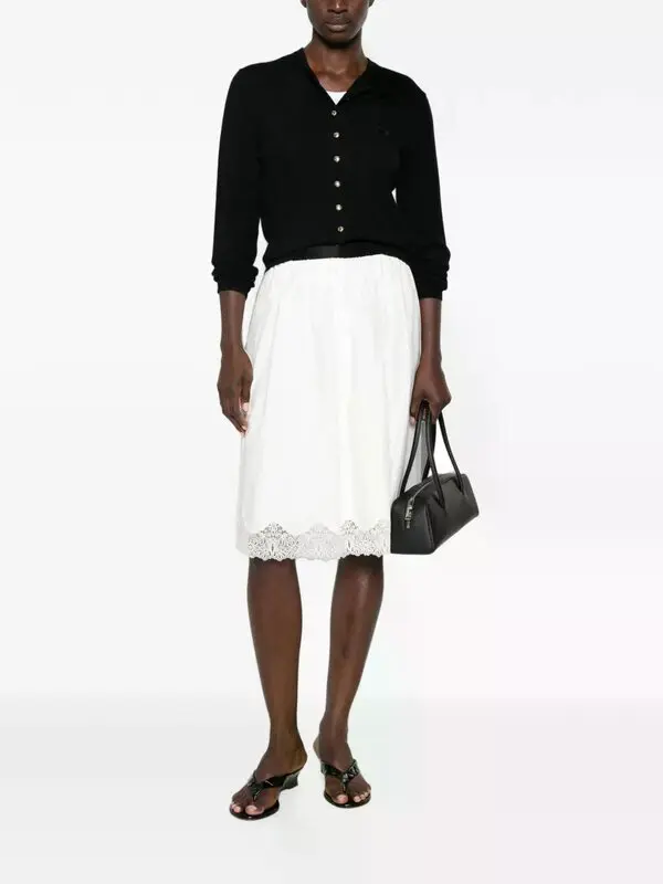 Maje Lace-trim Midi Skirt
