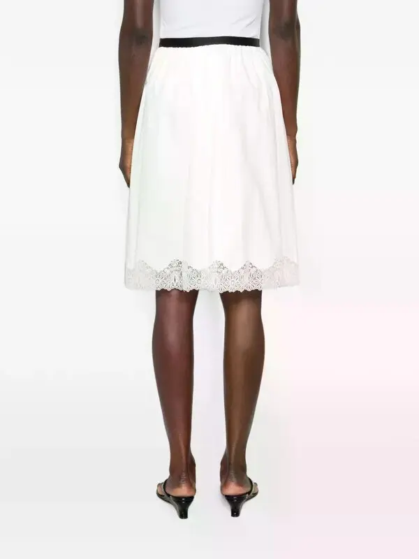 Maje Lace-trim Midi Skirt