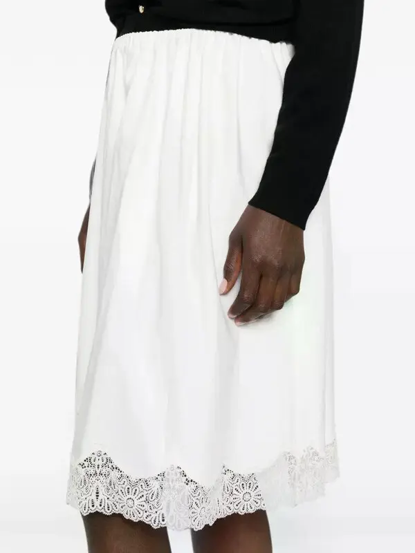 Maje Lace-trim Midi Skirt