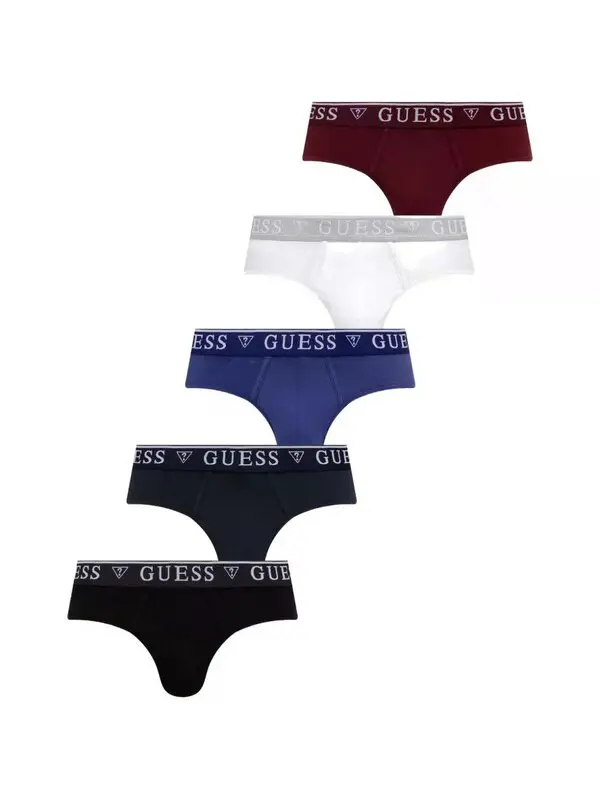Guess Logo-waistband Briefs - Multicolour