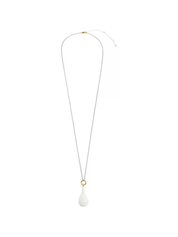 TOTEME White Crystal Pendant Necklace - Silver