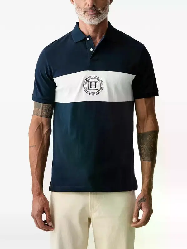 HACKETT LONDON Logo-embroidered Buttoned Polo Shirt