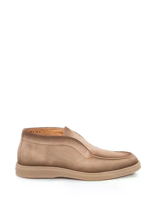 Santoni Digits Round-toe Suede Desert Boots - Brown