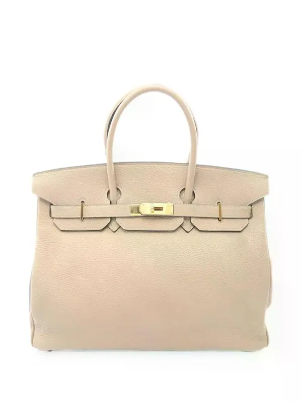 Hermès 2010s 35 Birkin Leather Tote Bag - Neutrals