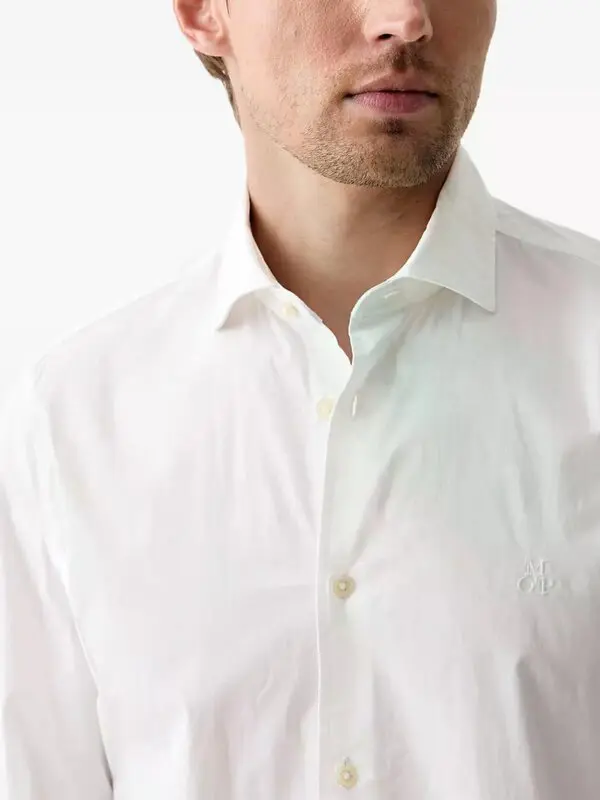 Marc O'polo Logo-embroidered Long-sleeve Shirt