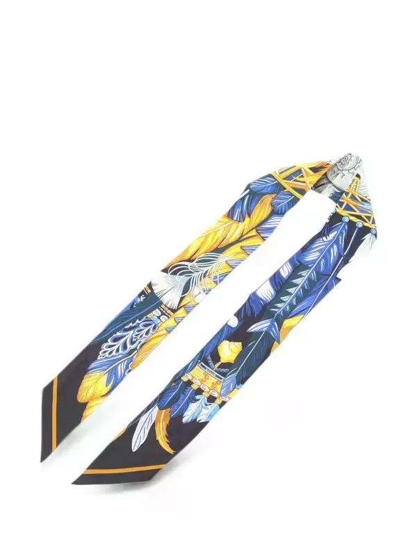 Hermès 2010s Danse Pacifique Twilly Scarf - Blue