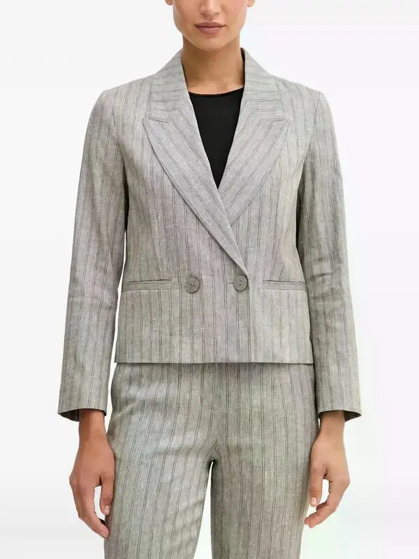 Sisley Pinstripe-pattern Double-breasted Blazer