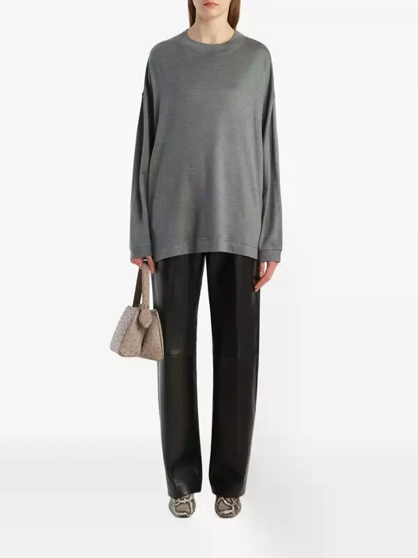 Khaite Dylan Top In Heather Silk - Grey