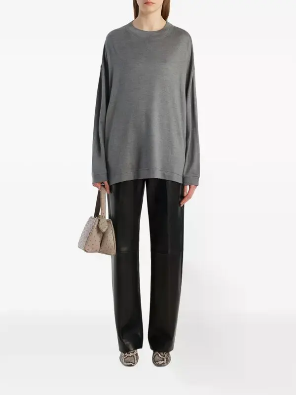 Khaite Dylan Top In Heather Silk - Grey