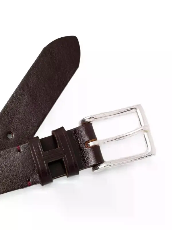 HACKETT LONDON Logo-detail Leather Belt