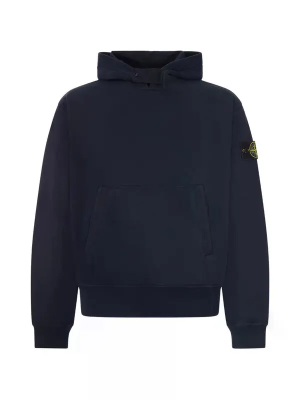 Stone Island Logo-patch Long-sleeve Hoodie